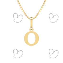Pingente em Ouro 18k/750 Letra O Pequena - Elegância Personalizada ...
